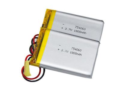 China 754060 3.7 V Lithium Polymer Battery 1800mAh Lipo Battery Single Cell with PCM for sale