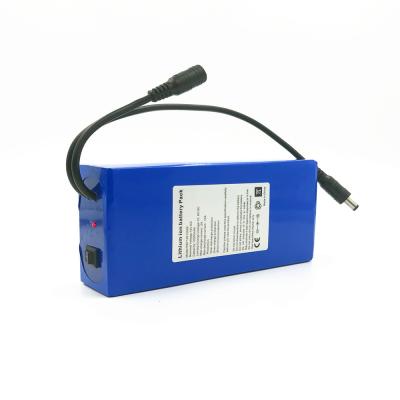 China 12Ah 12V Rechargeable Lithium Ion Battery Pack with Separate DC Male Female Charge Discharge Cable with Power Switch & LED Indicator Light for Off-Grid Mini DC Equipment，CE Certified for sale