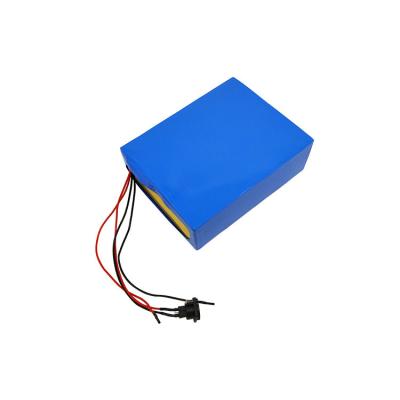China 24V 50Ah 18650 Lithium Ion Battery Pack with Separate Balance Sampling Wires & Single DC Male Shared Charge Discharge Plug, CB China Manufacturer for sale