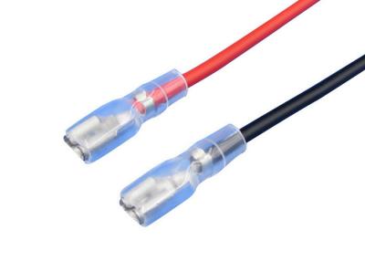China Bulk Order Pre Crimped 4.8mm Female Quick Disconnect Spade Terminal Wire with Transparent PVC Protective Sleeve for Electrical Equipment, Wire Harness Factory Direct for sale