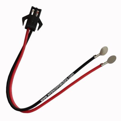 China OEM ODM Compatible Battery Harness for JST SM-2P Connector With Round Welding Tabs Battery Wire Cable for sale