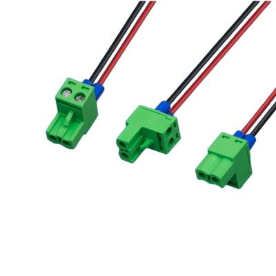 China Customized 5.08mm Terminal Block Connecting Cable with 3.81mm Green Terminal Block and 3.81mm Phoenix Terminal Cable Assembly by Electronic Wire Harness Manufacturer for sale