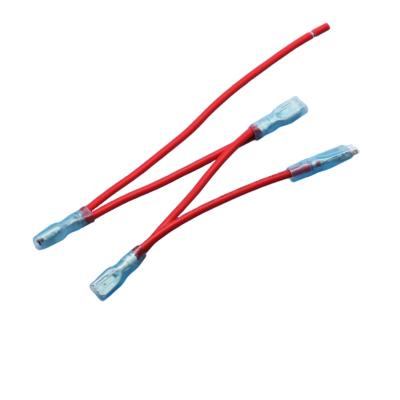 China Customized Wire Harness 16AWG Cold-Pressed Terminal Wire 6.3mm Female Spade Terminal Wire Switch Wiring / Direct-Plug Splitter Cable (1-to-2) for sale
