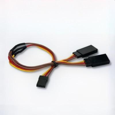China Custom Cable Assembly High Quality 150mm Servo RC Y Style Male to Female JR Cord Extension Splitter Cable True Manufacturing For Electrical Harnesses for sale