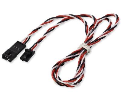 China Drone Wiring Harness & UAV Cable Solutions 2x 200mm 22AWG JR-Style Male to Male Twisted Silicone Servo Lead- Ultra-Flexible Signal Cable for Prusa i3 MK3S/3S+ IR Filament Sensor & FC/RX Connections for sale