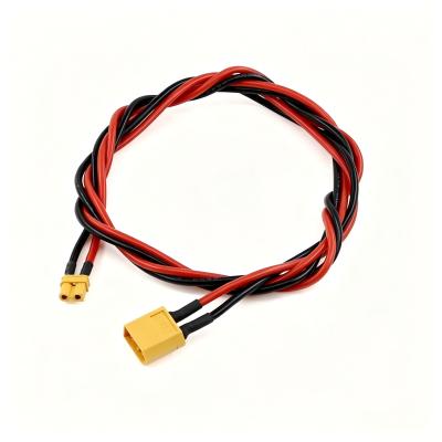 China Precision Terminal Wire Assembly | High Current XT30 Male to XT60 Female Conversion Cable Assembly for RC Drone | Large Scale OEM Wiring Harness for sale