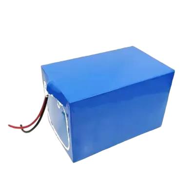 China 24V 40Ah Square Rectangular 18650 Lithium Ion Battery Pack Built-in BMS Bare Red Black Wire Leads Rechargeable Li-ion Battery for Solar Light，MSDS Compliant Made in China for sale