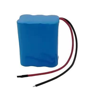 China Custom 12V 5Ah Series Parallel 18650 Lithium Battery Pack, Built-in Protection Board with Bare Stripped Red Black Wires for AGV Medical Equipment, UN38.3 Certified for sale