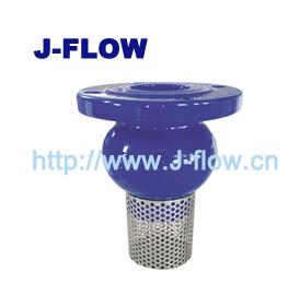 China Foot Vavle Ductile Cast Flange End Foot Valve With Strainer Ductile iron water pump flanged Foot Valve with strainer for sale