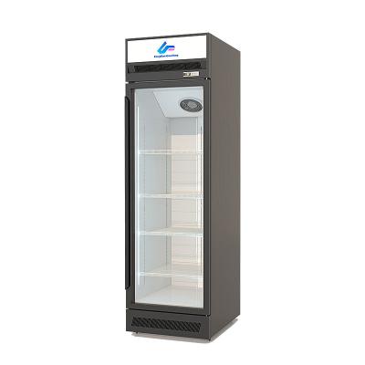 China Luxury Upper Unit Light Box Single-Door Freezer with Air Cooling R290a Refrigerant and Automatic Defrosting for sale