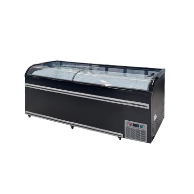 China Commercial Freezer with Digital Thermostat and Sliding Glass Door for Direct Cooling in Supermarkets and Restaurants for sale
