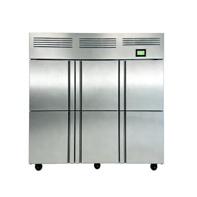 China Commercial Upright Freezer with Thickened Stainless Steel High-Efficiency Inverter Compressor and Customizable Voltage for sale