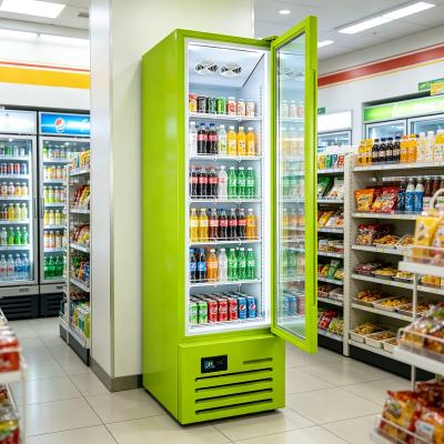 China 180Ltr Beverage Cooler Display 1600mm Fan Cooling Commercial Drinks Display Fridge for sale