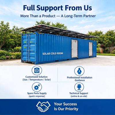 China 20m³ Storage Capacity Solar Powered Cold Room with Monocrystalline Silicon Solar Panels and Independent Dual-compartment Temperature Control for sale