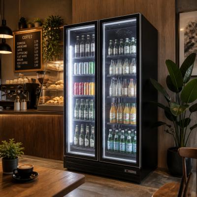 China Commercial Beverage Cooler with R290a Refrigerant LED Interior Lighting and Fan Cooling for Supermarket Restaurant for sale