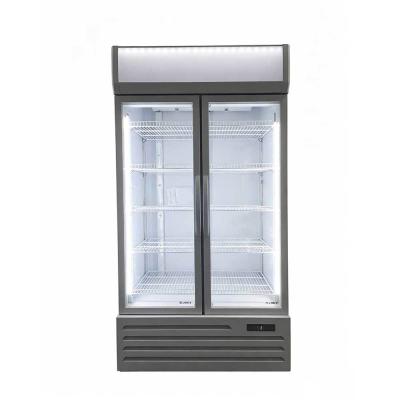 China Vertical Glass Door Beverage Cooler with Digital LED Controller Adjustable Shelves and Fan Cooling for sale
