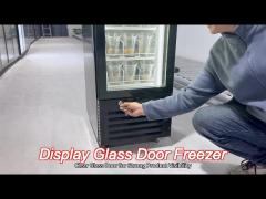1600mm display glass door freezer fan cooling 180l presentation led display fridge