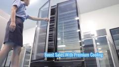 Commercial Single Glass Door Beverage Cooler Display