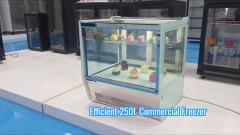 Cake showcase curved countertop display offers practical