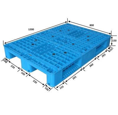中国 コンクリートブロック冷蔵庫のための積み重ね可能なプラスチック貨物パレット 動的負荷 1.5T 販売のため