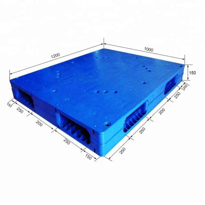 China Euro Pallet 1200x1000 HDPE Heavy Duty Double Faced Plastic Pallets for Free for sale