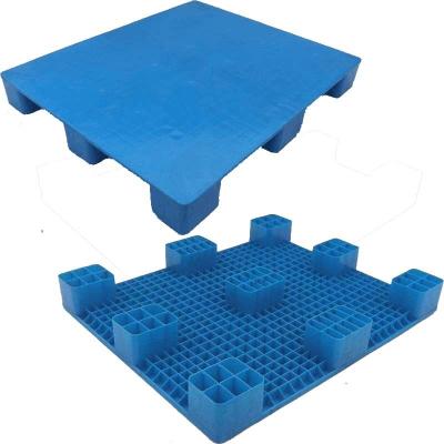 China 9 ft 1200*1000 Plastic Palet met 4 toegangswegen en 4 ton statische lading Te koop