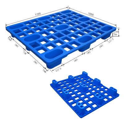 Cina Carico dinamico 1T single faced HDPE dark olive Nestable pallet di plastica con 1000 pezzi in vendita