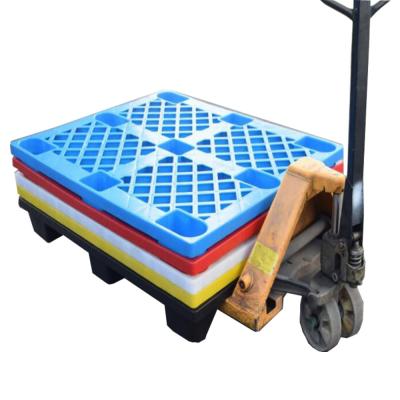 Cina Logo del cliente HUADING Pallet di plastica leggera per carrelli elevatori a facciata singola e durevole in vendita