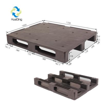 China 1200*1000*150mm EU-type 3-Runners gesloten dek Plastic pallet met staal rekbare lading 1T Te koop