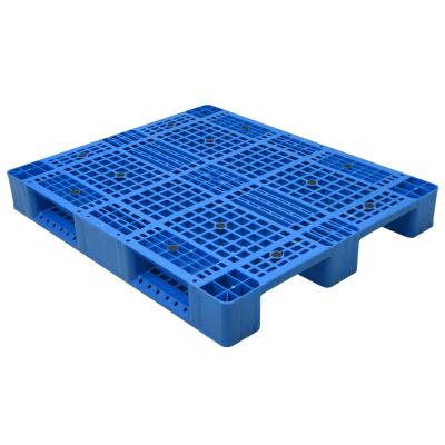 중국 HUADING 중용 단일 얼굴 파란색 HDPE 유로 플라스틱 팔레트 철강 강화 판매용