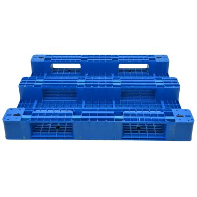 중국 HUADING 중용 단일 얼굴 파란색 HDPE 유로 플라스틱 팔레트 철강 강화 판매용