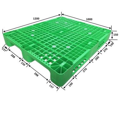 Cina -Made HUADING Palette di plastica per carrelli elevatori a forchetta monofaccia per scaffalature con ingresso a quattro vie in vendita