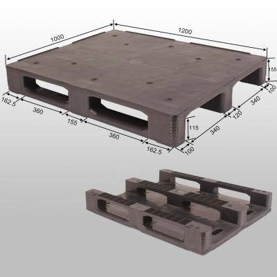 Cina 4 Entrate di tipo pesante pallet di plastica taglia standard in vendita
