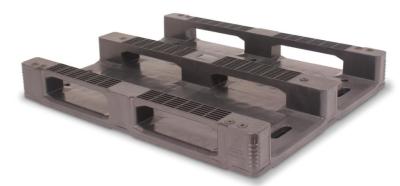Cina 4 Entrate di tipo pesante pallet di plastica taglia standard in vendita