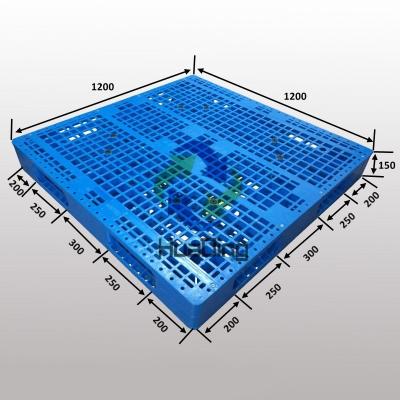 Cina 1200*1200 Palleti doppi e aperti Pallet di plastica con ingresso a 4 vie materiale HDPE/PP in vendita
