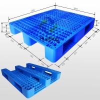 China 1T In Racking System Antislip HUADING 48*48 Collars Stacking Plastic Pallet for sale