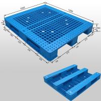 China 1T In Racking System Antislip HUADING 48*48 Collars Stacking Plastic Pallet for sale