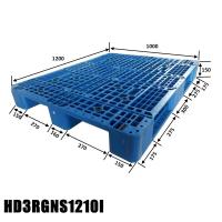 China 1T In Racking System Antislip HUADING 48*48 Collars Stacking Plastic Pallet for sale