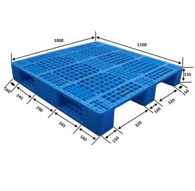 Cina Carico statico 6T Modello monofaccia Materiale HDPE Pallets di plastica industriali pesanti 1110 in vendita