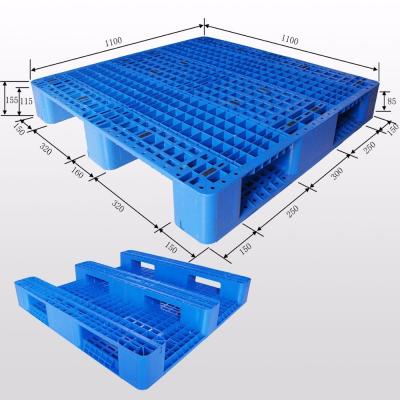 Cina Carico statico 6T Modello monofaccia Materiale HDPE Pallets di plastica industriali pesanti 1110 in vendita
