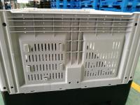 China Foldable Plastic Pallet Box with 4 T Stadic Load and 0.5T Racking Load Space-saving for sale