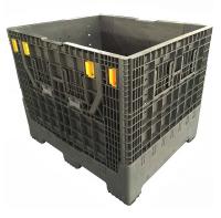 China Recyclable Foldable Collapsible HDPE Plastic Mesh Plastic Large Crate Stadic Load 4 T for sale