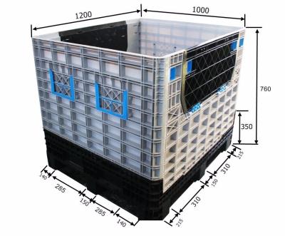 China Single Faced Style Foldable HDPE Plastic Pallet Box for Automotive Battery Storage for sale