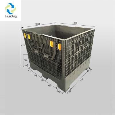 Cina Casella di pallet in plastica pieghevole in materiale HDPE per soluzioni di trasporto convenienti in vendita