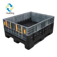 China HDPE Heavy Duty Solid Big Bulk Stackable Closed Industry Plastic Pallet Box for Racking for sale