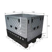China Dynamic Load 1.2T Collapsible Bulk Container with Lid Labeling Options Depending on Volume for sale