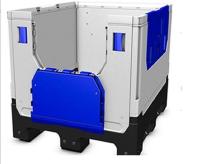 China Dynamic Load 1.2T Collapsible Bulk Container with Lid Labeling Options Depending on Volume for sale