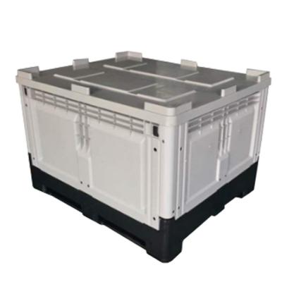 China Large Foldable Plastic Pallet Box Convenient Storage Solution Capacity 100-400kg/layer for sale