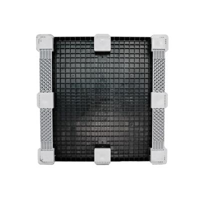 Cina Cassa di pallet in plastica per la ventilazione a griglia e nera 1T Carico dinamico per la movimentazione dei vegetali in vendita