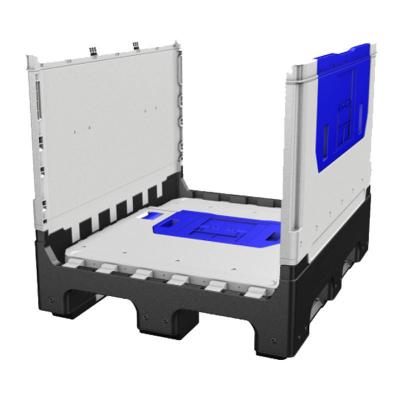 Cina HUADING 1200*1000 contenitori di palette di plastica pieghevole in HDPE per imballaggi di batterie per automobili in vendita